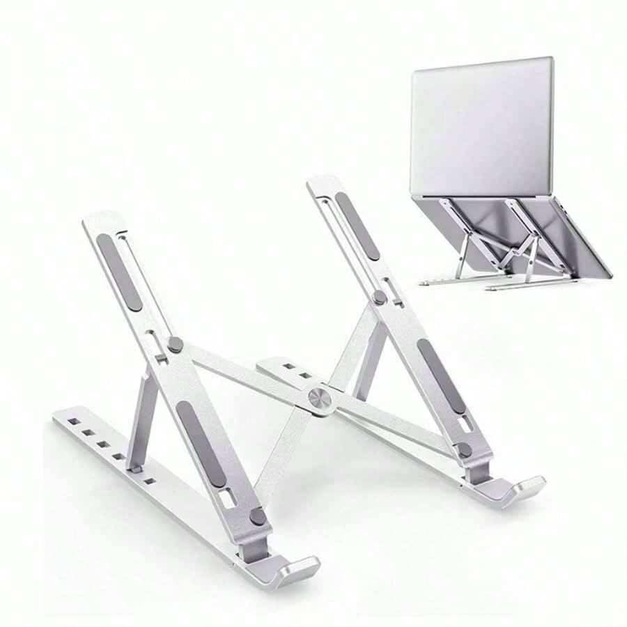 Foldable & Adjustable Laptop Stand - Portable Desktop Computer Riser ...