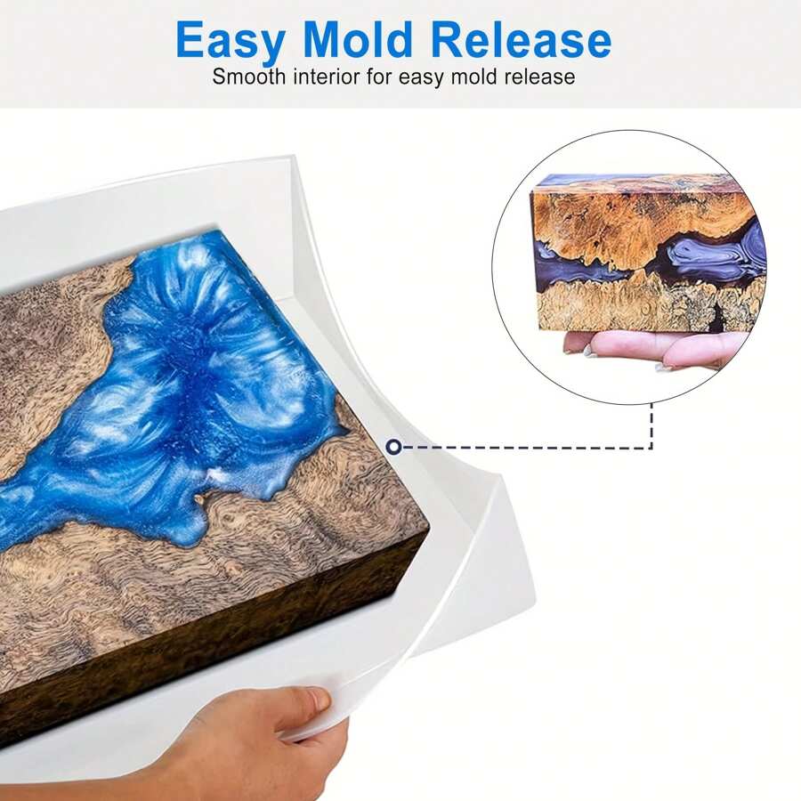 Reusable Large Rectangle Silicone Mold, Epoxy Resin River Table ...