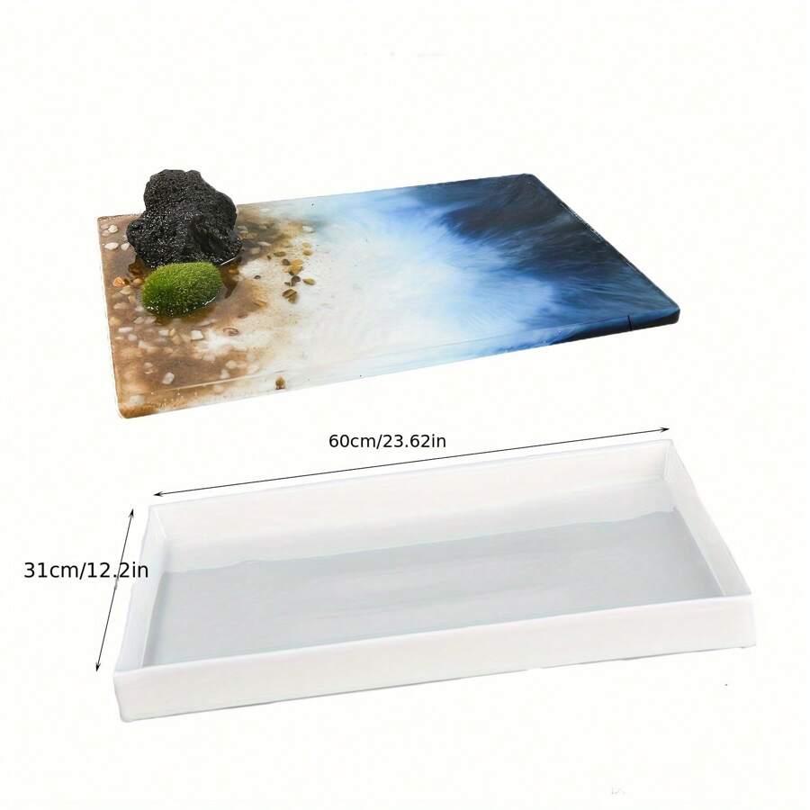 Reusable Large Rectangle Silicone Mold, Epoxy Resin River Table ... Reusable Large Rectangle Silicone Mold, Epoxy Resin River Table ...