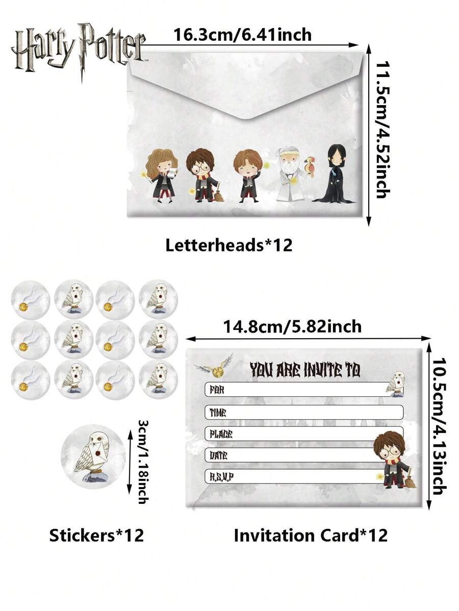 WB 12 Sets Harry Potter offiziell lizenzierte Cartoon-Stil ...