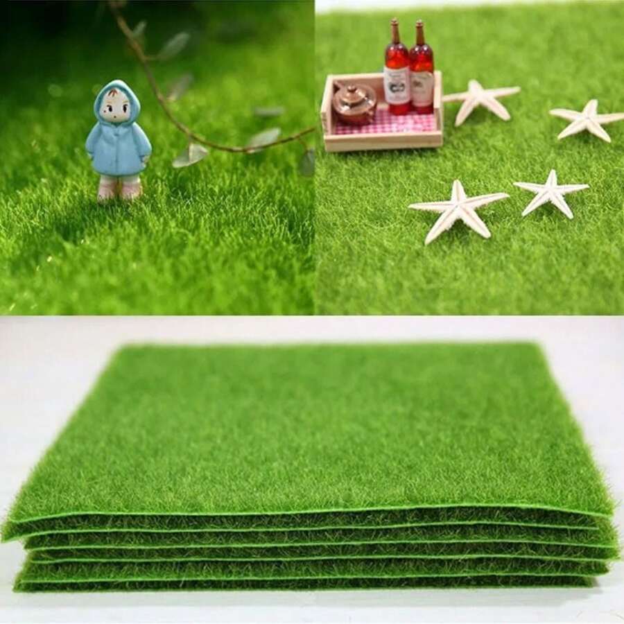 Tapis d'herbe verte Gazons artificiels Tapis de gazon Fausse pelouse Mousse de simulation Gazon ...