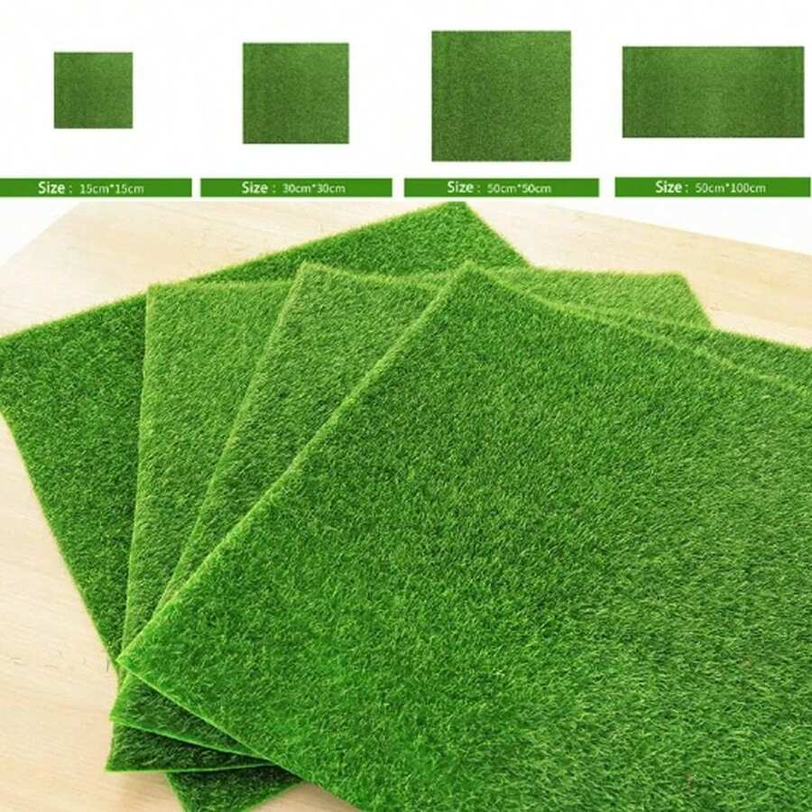 Tapis d'herbe verte Gazons artificiels Tapis de gazon Fausse pelouse Mousse de simulation Gazon ...