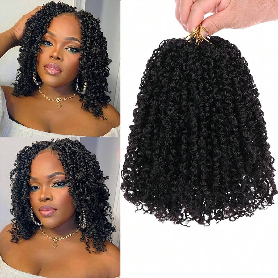 8 Packs Pre-Looped Yanky Twist Crochet Braids Hair Pre-Twisted Passion ...