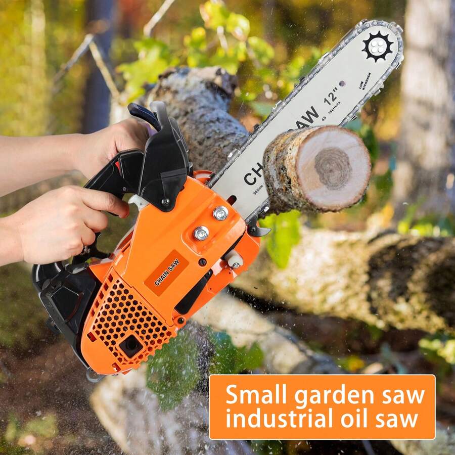 Alirja 25.4cc Gas Chainsaw, 2-Stroke Portable Chain Saw, Handheld High ...