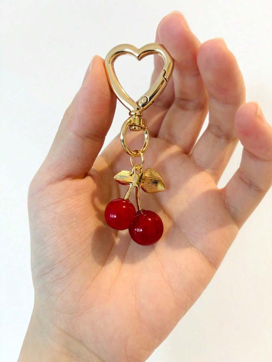 Cherry Strawberry Keychain Backpack Cherry Nut Bag Pendant Cute Cherry ...