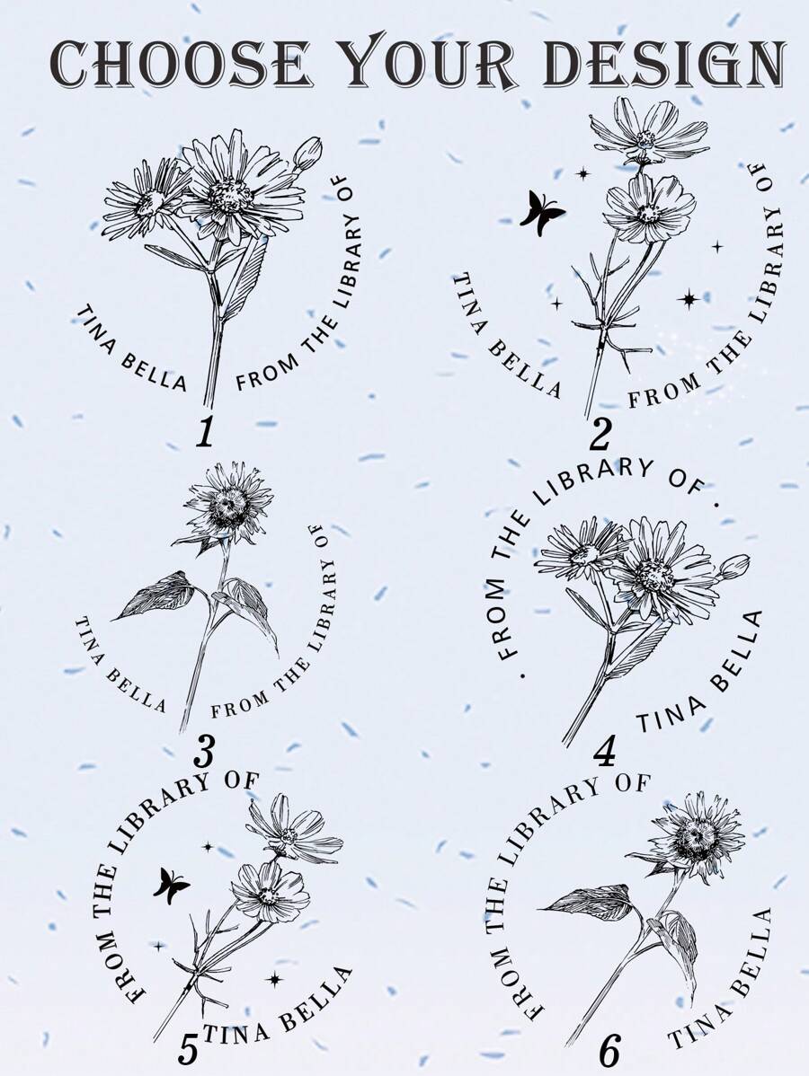 Personalized Book Stamp | Book Embosser Stamp | Custom Book Stamp ...