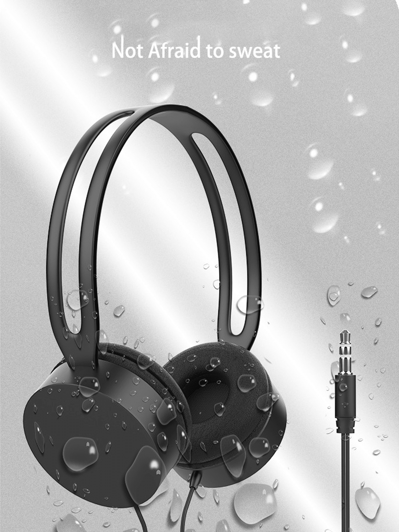 Headband Foldable Retractable Portable Sports Headphones 3.5mm Wired ...