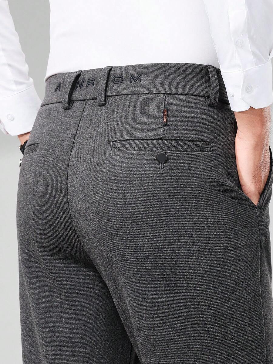 Men's Thicker Brushed Waist Relaxed Fit Trousers | SHEIN USA