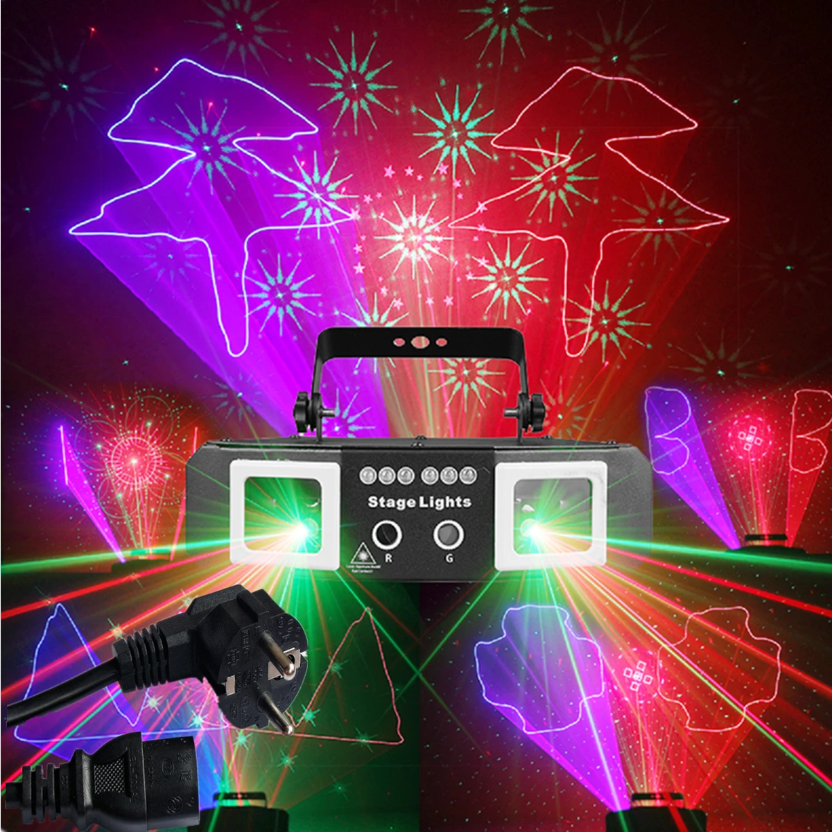 DJ Strobe Licht Party, professioneller 5-in-1 RGBUV Bühnenscheinwerfer ...