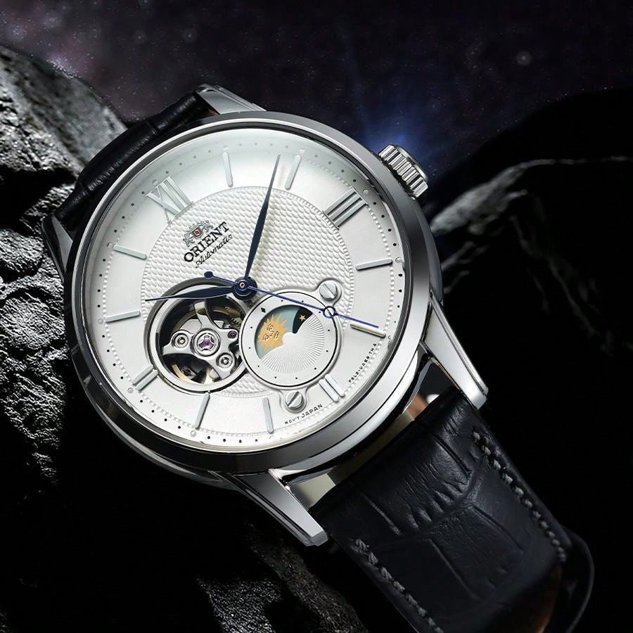 Orient Sun And Moon Series Men's Automatic Mechanical Watch Moon Phase ...