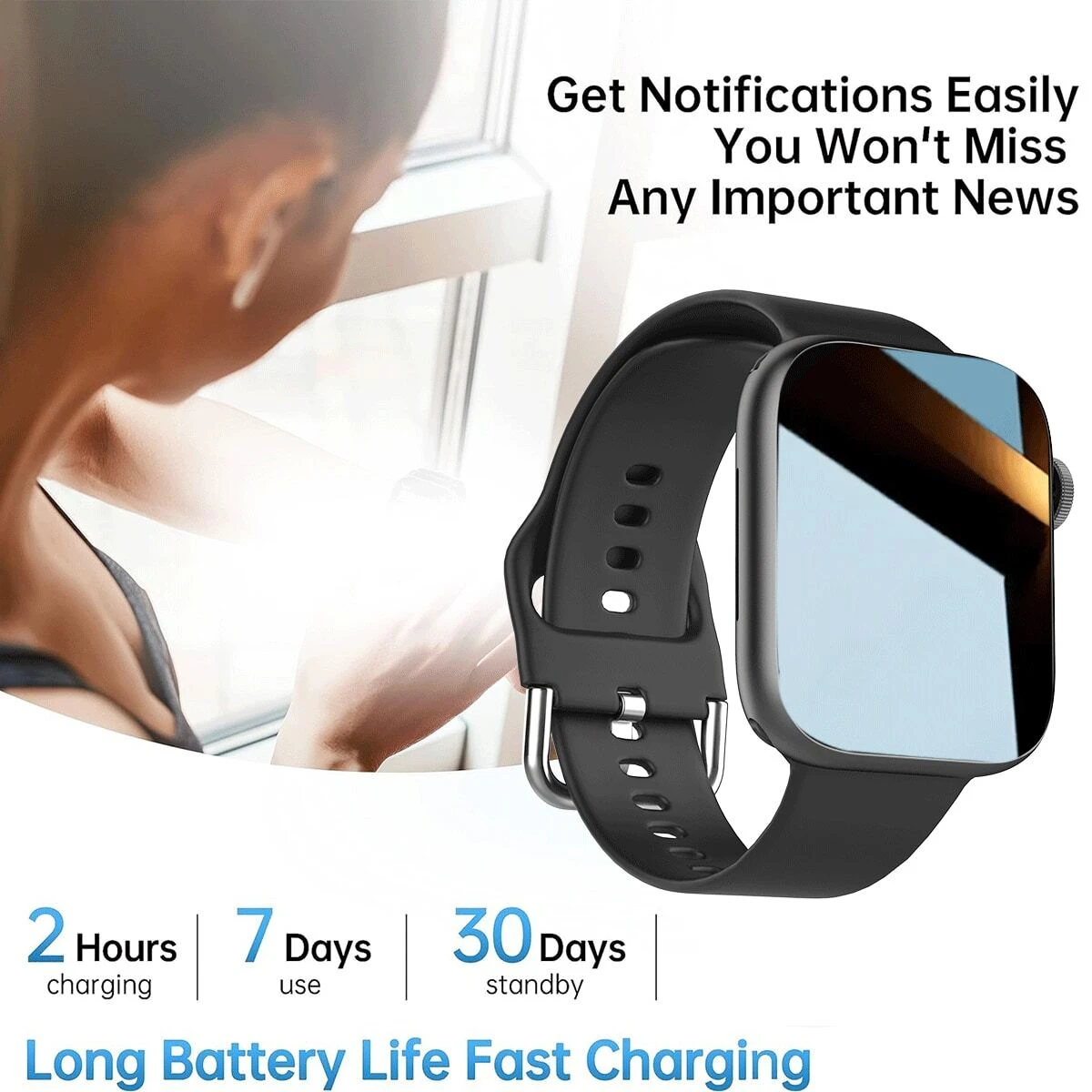 Smartwatch With Phone Call, Music Playback, And Step Counting Features ...