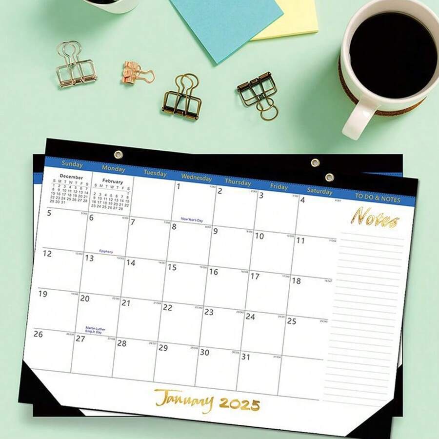 Aesthetic Desk Calendar 2024-2025 - Runs From July 2024 Until December ...