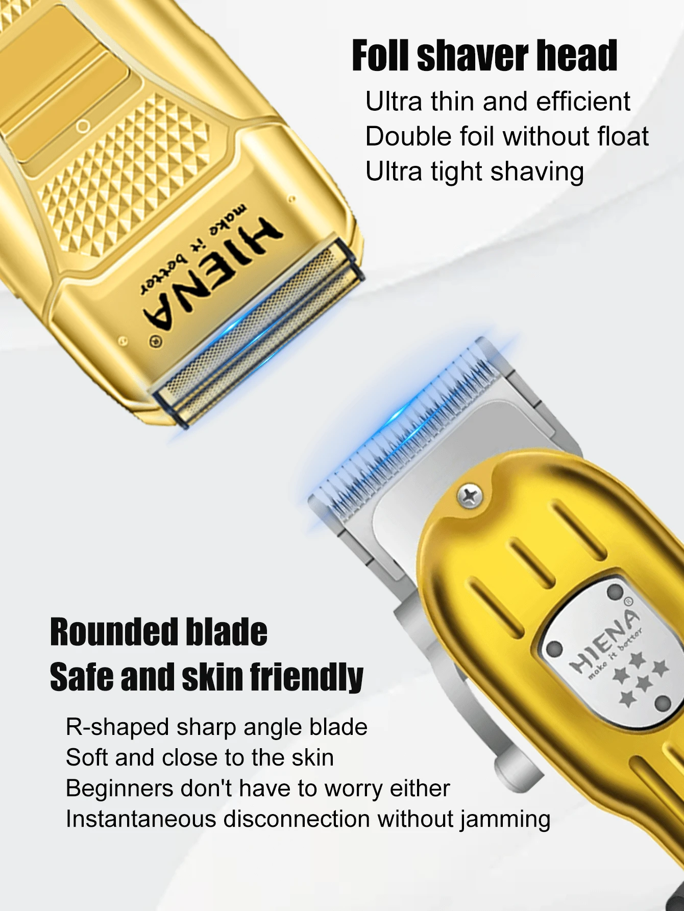 HIENA HIENA Men's Professional Hair Clipper USB Electric Hair Clipper ...