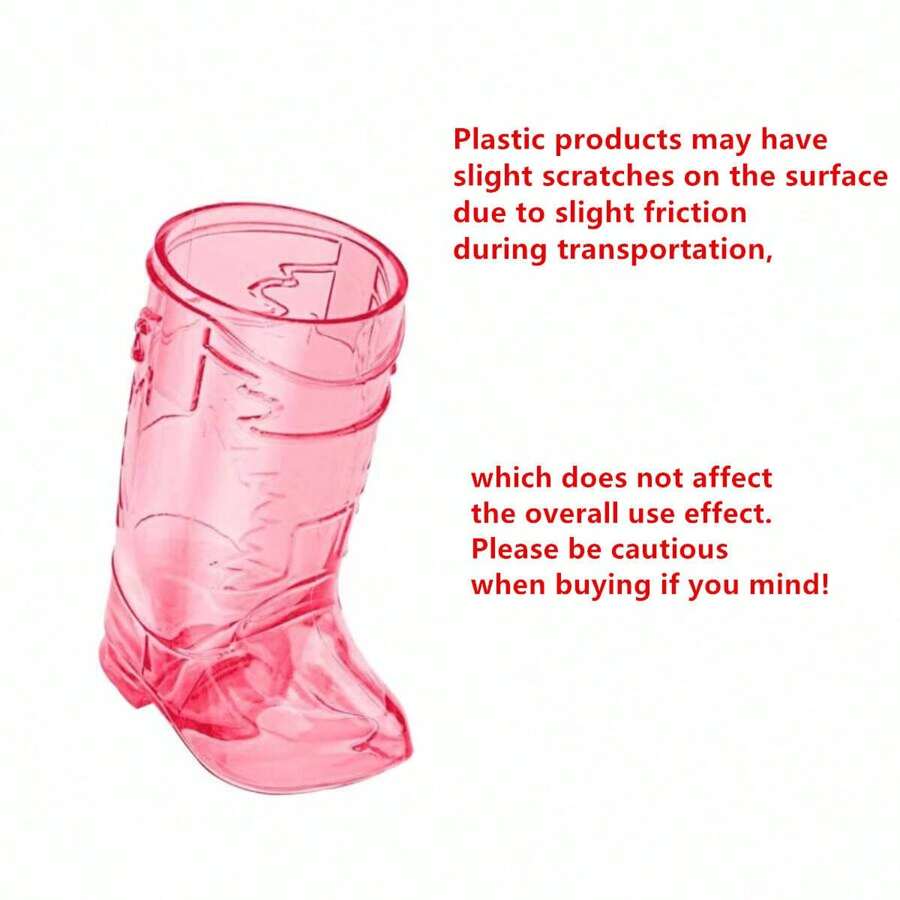 5pcs/10pcs Rose Red Mini Plastic Boot Shot Glass, Reusable Plastic Boot ...