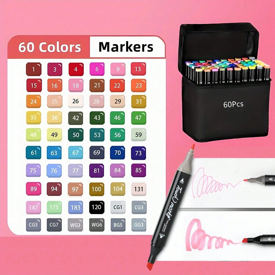 40/60/80/100/168 Colors Art Markers Alcohol Markers Professional Art ...