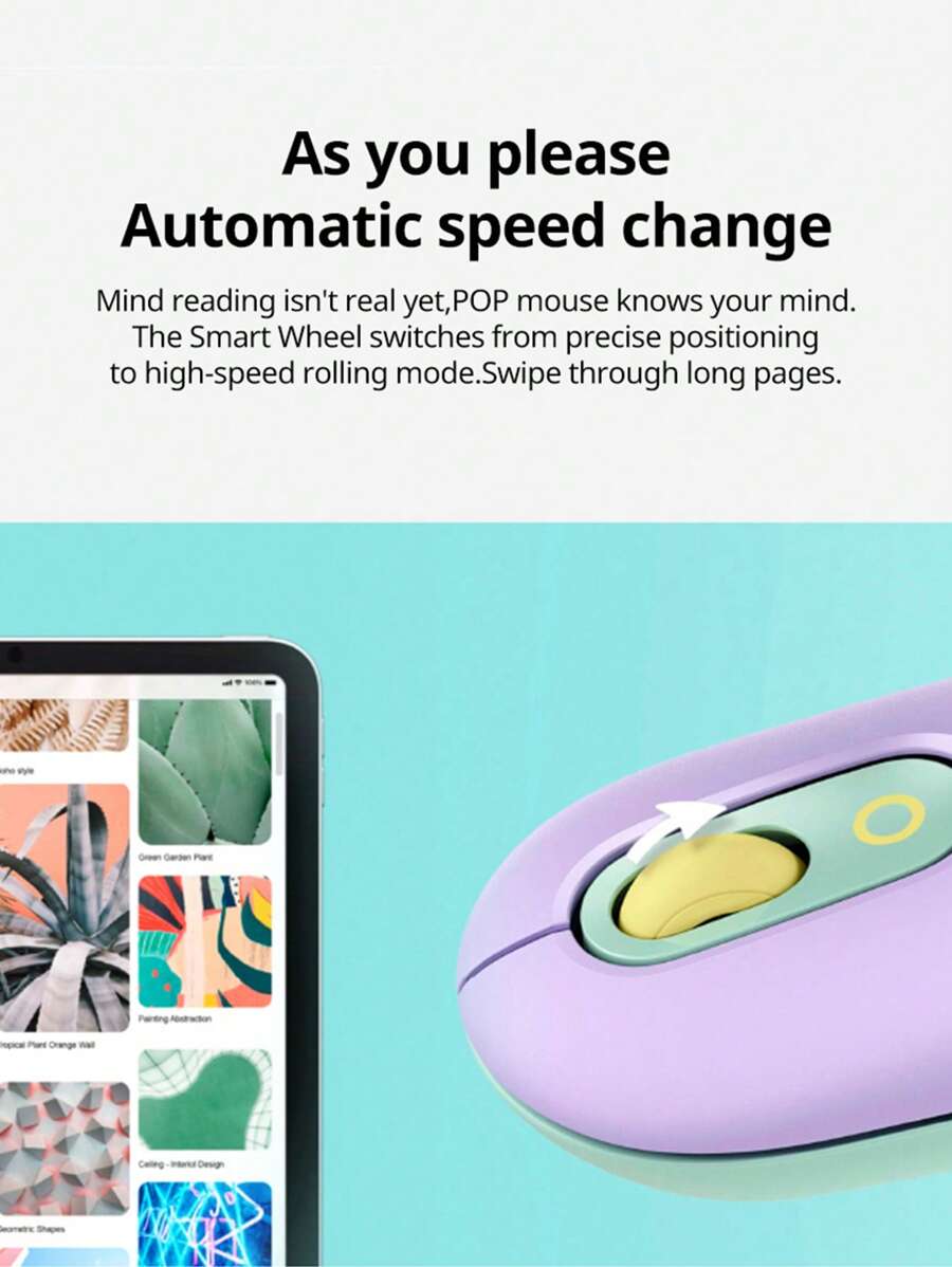 Logitech POP Mouse Wireless Bluetooth Silent High Precision Optical ...