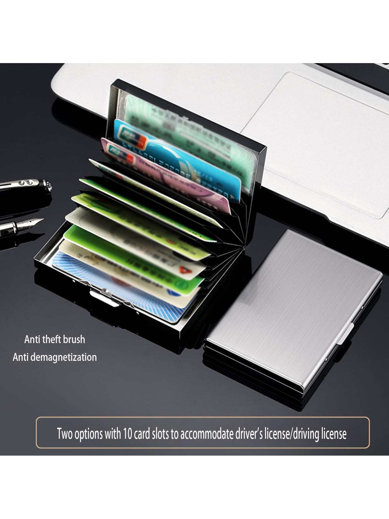 Cartera de metal de alta gama, funda para tarjetas de acero inoxidable ...