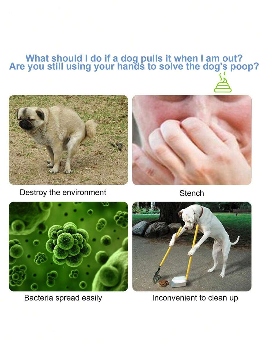 Pet Dog Pooper Scooper Portable Outdoor Cleaner Garbage Picker Poop Bag ...