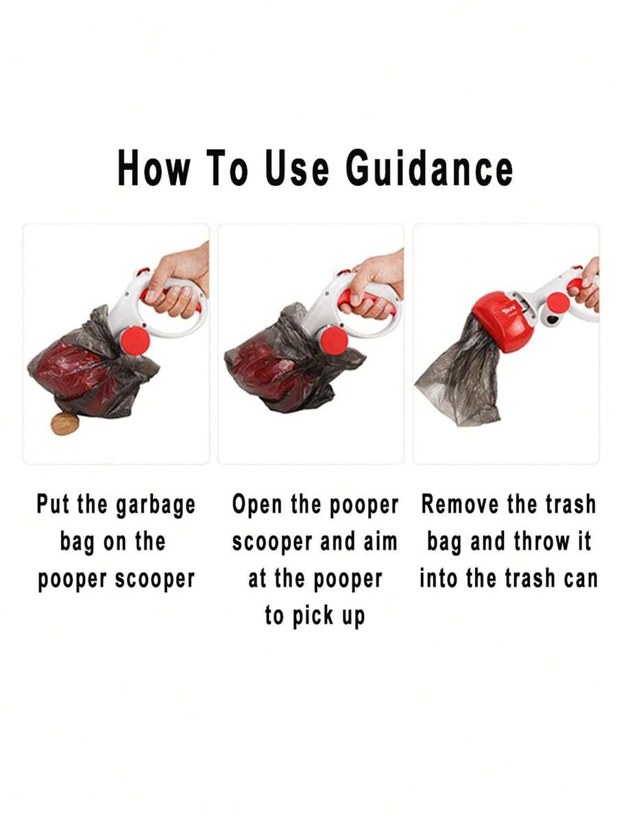 Pet Dog Pooper Scooper Portable Outdoor Cleaner Garbage Picker Poop Bag ...