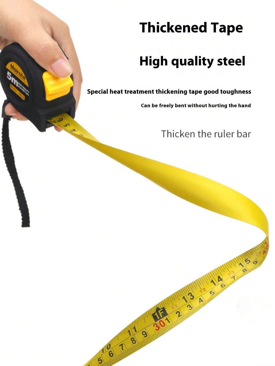 1pc Black Metric Tape Measure W/ ABS Housing, Durable & High Precision ...