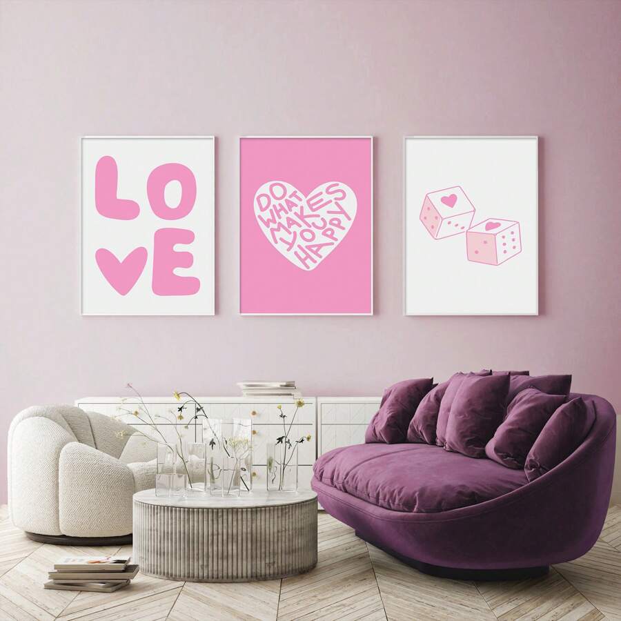 Zestaw 3 wydruków z cytatami "Rób to, co sprawia, że jesteś szczęśliwy ...