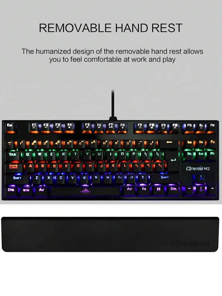 Teclado mecánico para juegos con retroiluminación K28, teclado de juegos con LED colorido con ...