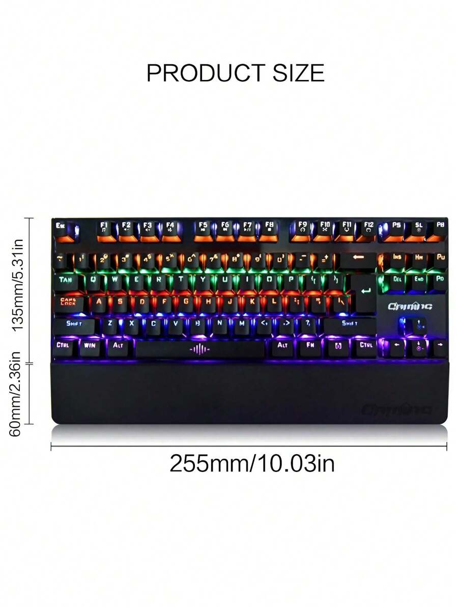 Teclado mecánico para juegos con retroiluminación K28, teclado de juegos con LED colorido con ...