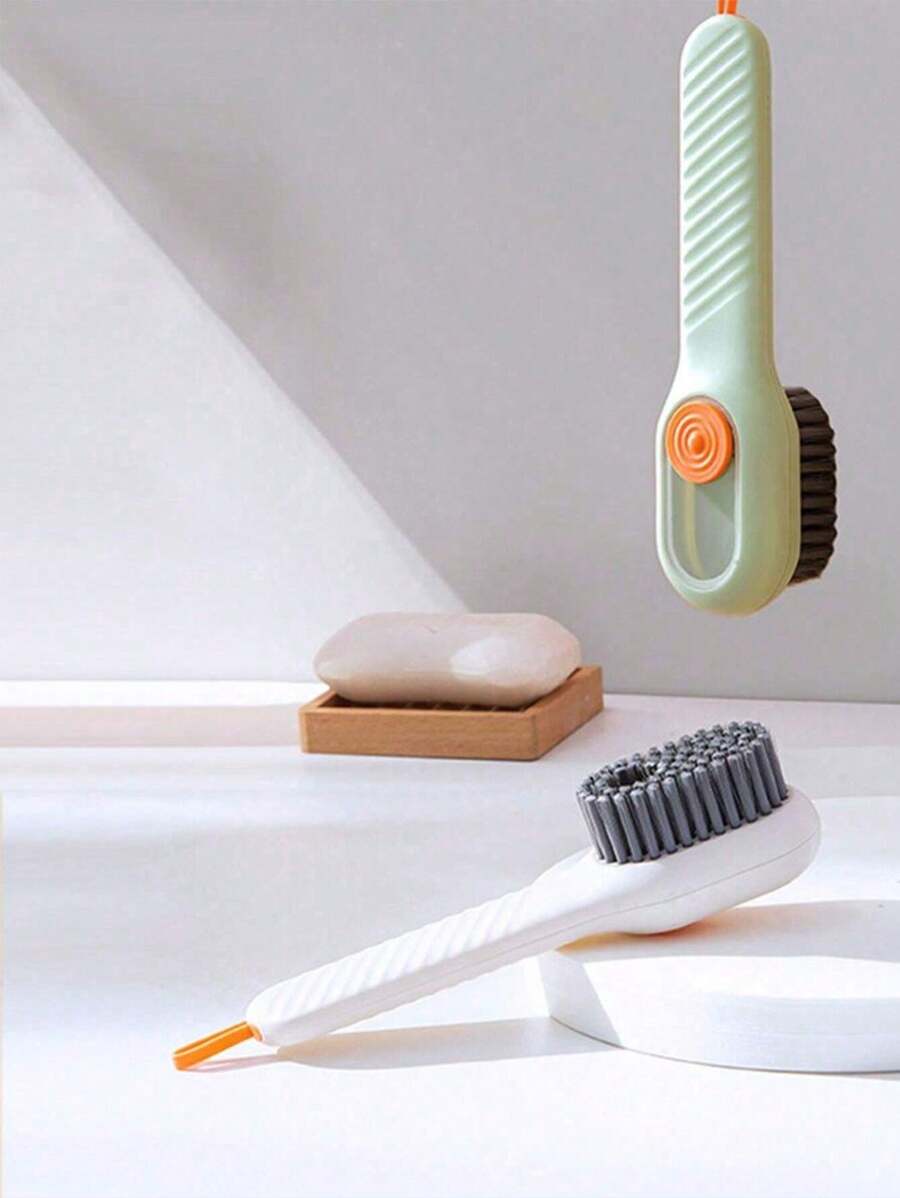 Multi-Purpose Cleaning Brush With Liquid Reservoir And Soft Bristles ...
