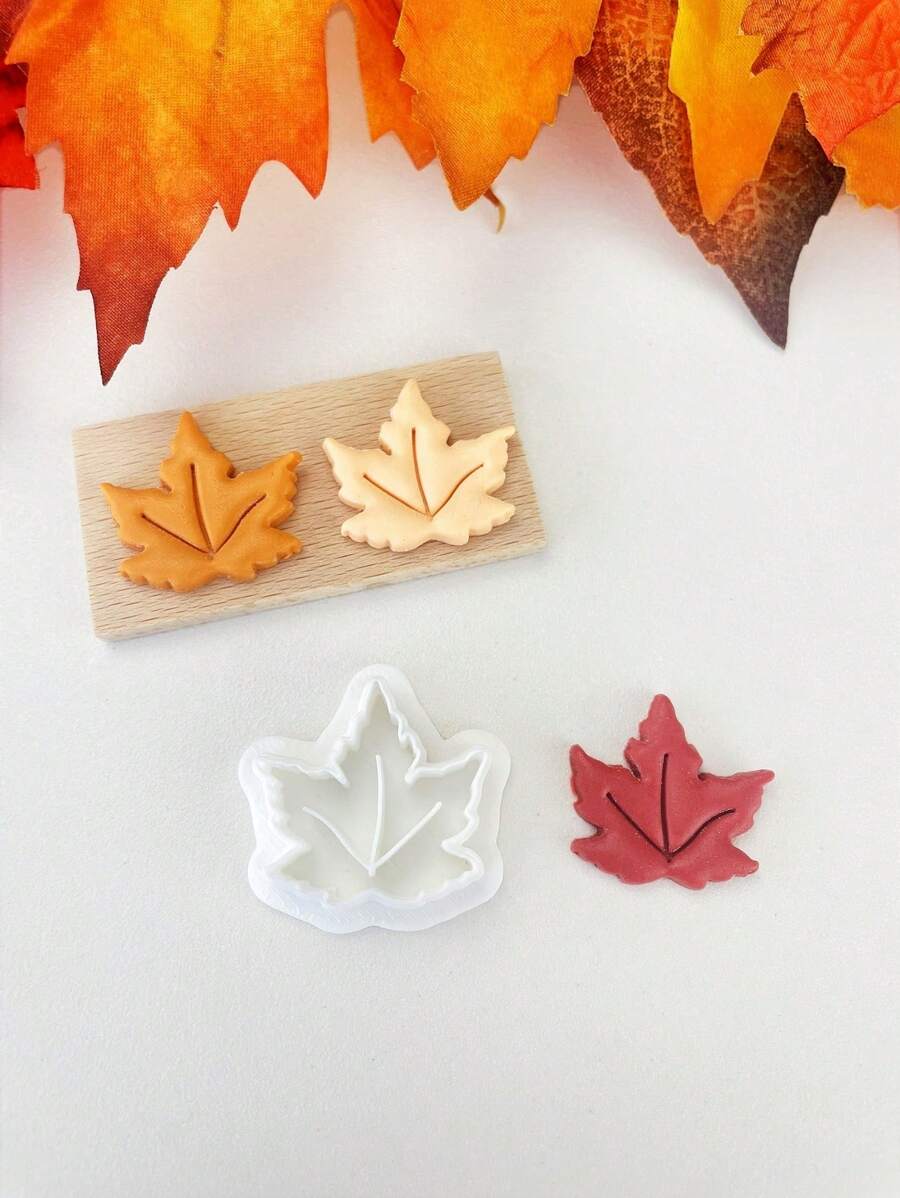Maple Leaf Polymer Clay Cutter Fall Polymer Clay Cutter Embossed Maple ...