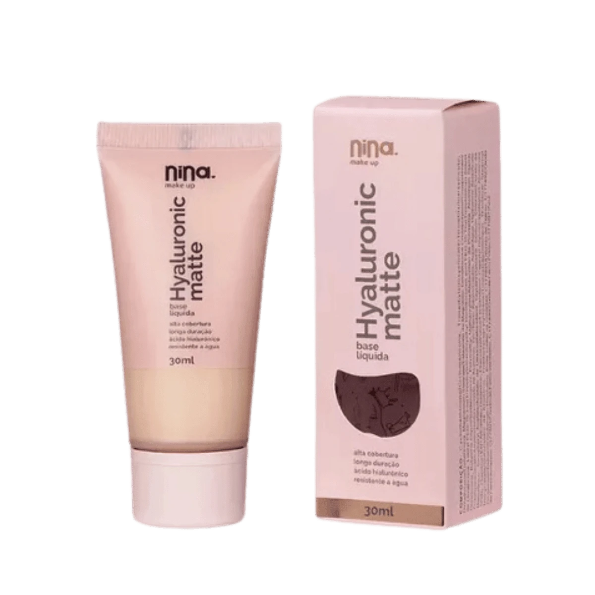 Base Liquida Hyaluronic Cor :02 De Maquiagem Nina Make Up | SHEIN Brasil