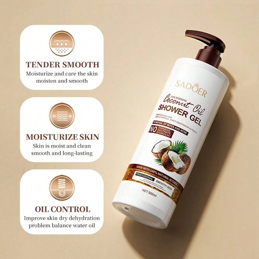 Coconut Moisturizing Shower Gel Body Wash Amino Acid Shower Gel Long Lasting Fragrance Shower ...