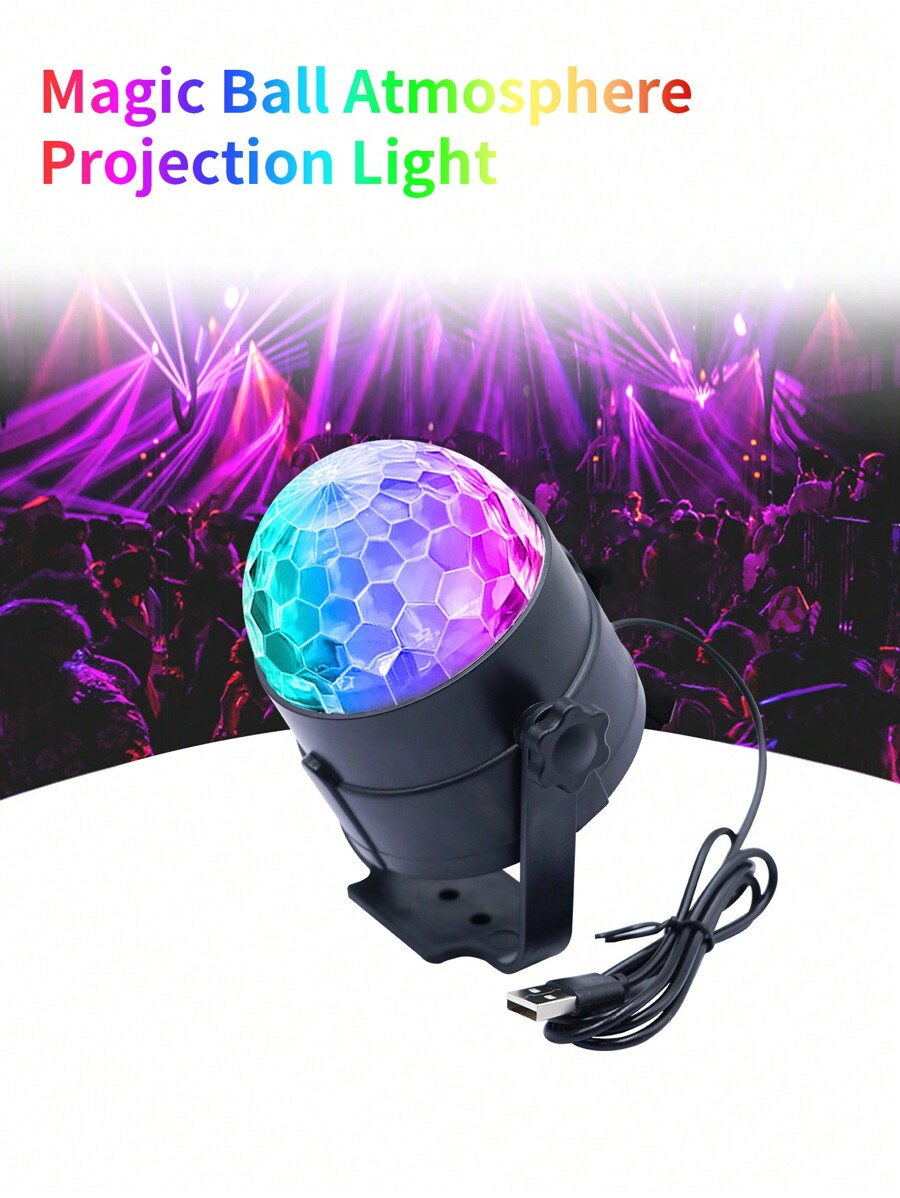 LED Mini Magic Ball, USB Mini Crystal Magic Ball Light, 7-Color ...