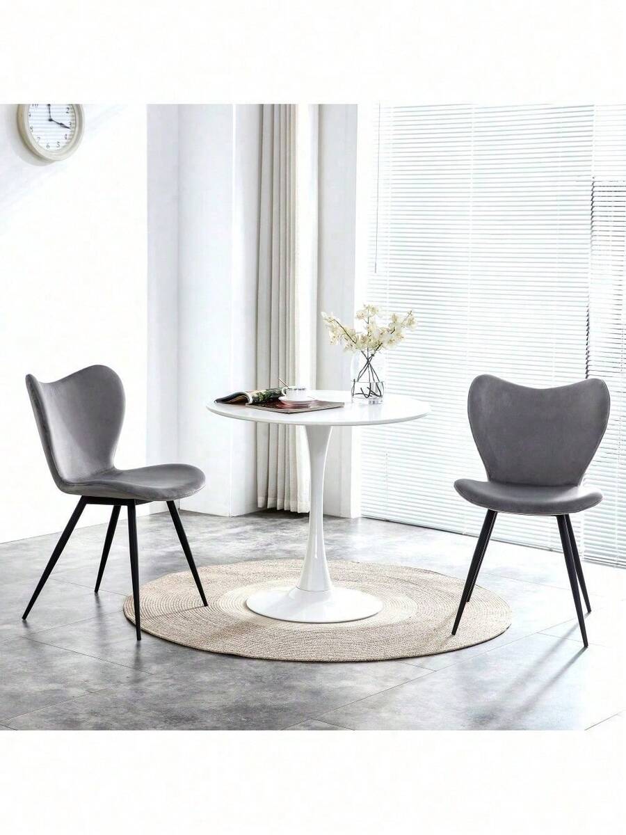 Dining Chairs Set Of 2, Dark Green Velvet Chair Modern Kitchen Chair ...