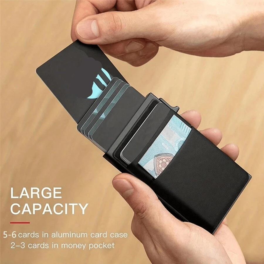 Portafoglio uomo porta carte di credito RFID sottile e minimale ...