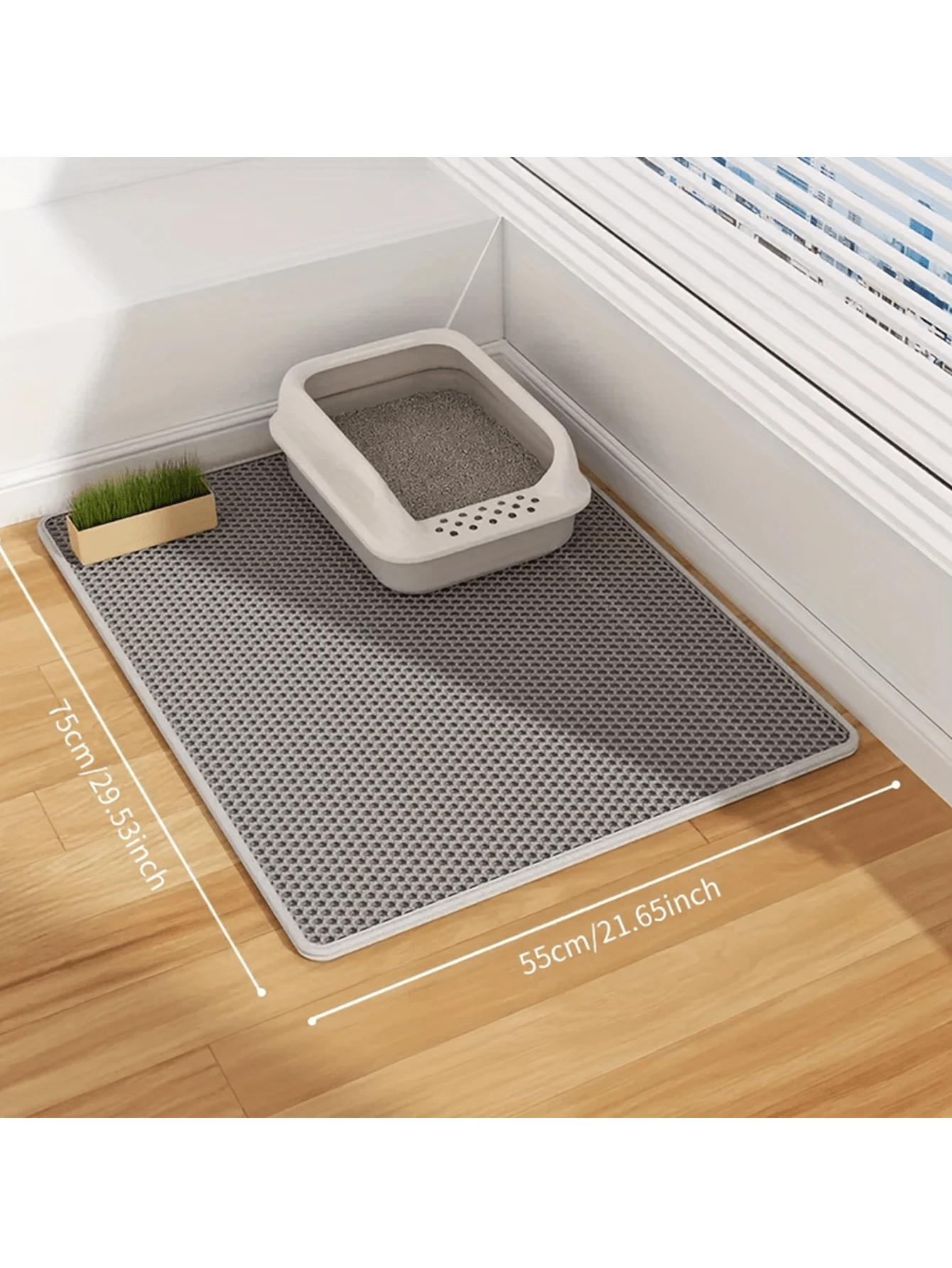 Extra Large Double-Layer Cat Litter Mat - Splash-Proof And Leak-Proof ...