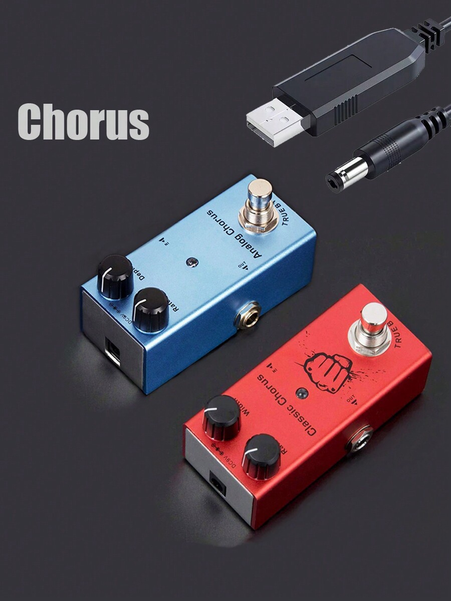 Chorus Effector Monoblock Mini Effector With DC9V USB Powered Electric Guitar Effector Analog ...