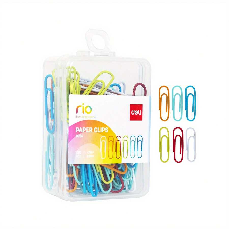 deli DELI 100pcs Metal Mini Paper Clips Office Paperclip For Document Sorting And Organizing ...