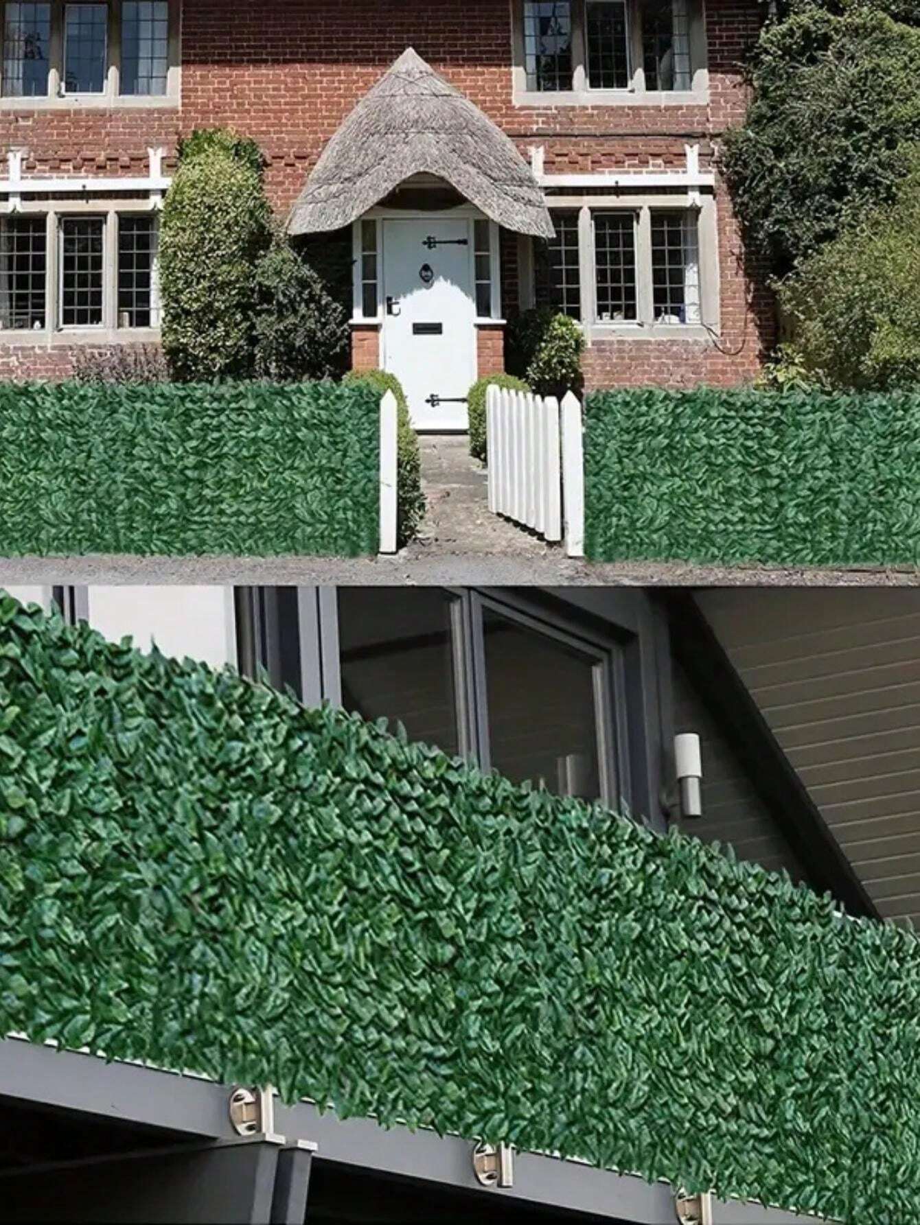 1pc Artificial Hedge Fence Railing, Fake Leaves Decorative Fencing ...