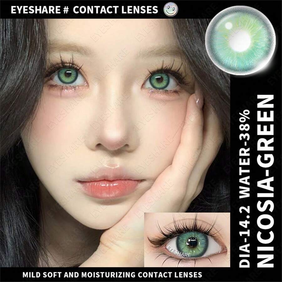 Eyeshare 1 Pair Colorful Contact Lenses For Eyes Fashion Blue Eye Lenses Green Lenses Gray Eye ...