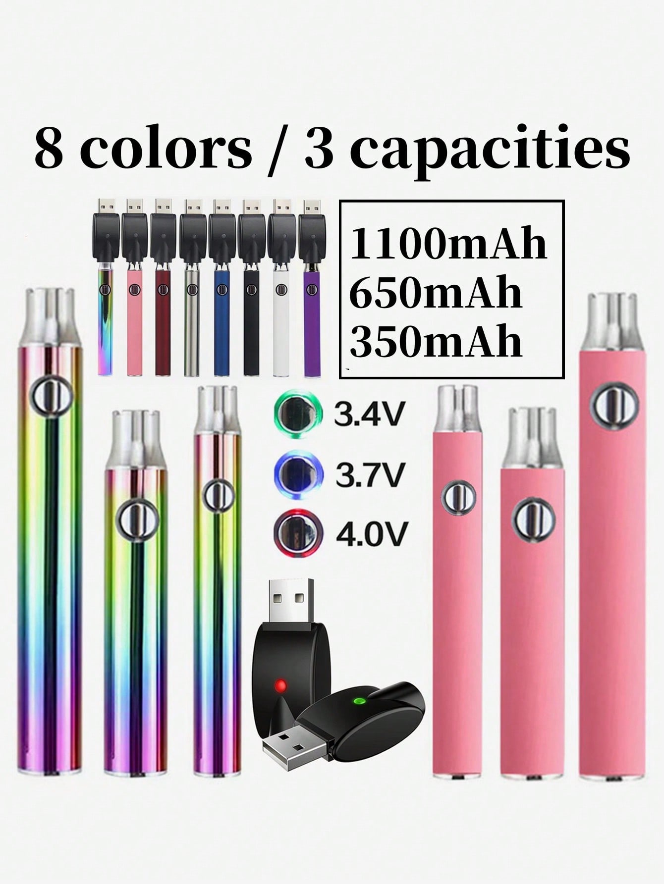 510 Thread Battery Pen Soldering Iron Welding Kit, Adjustable Voltage ...