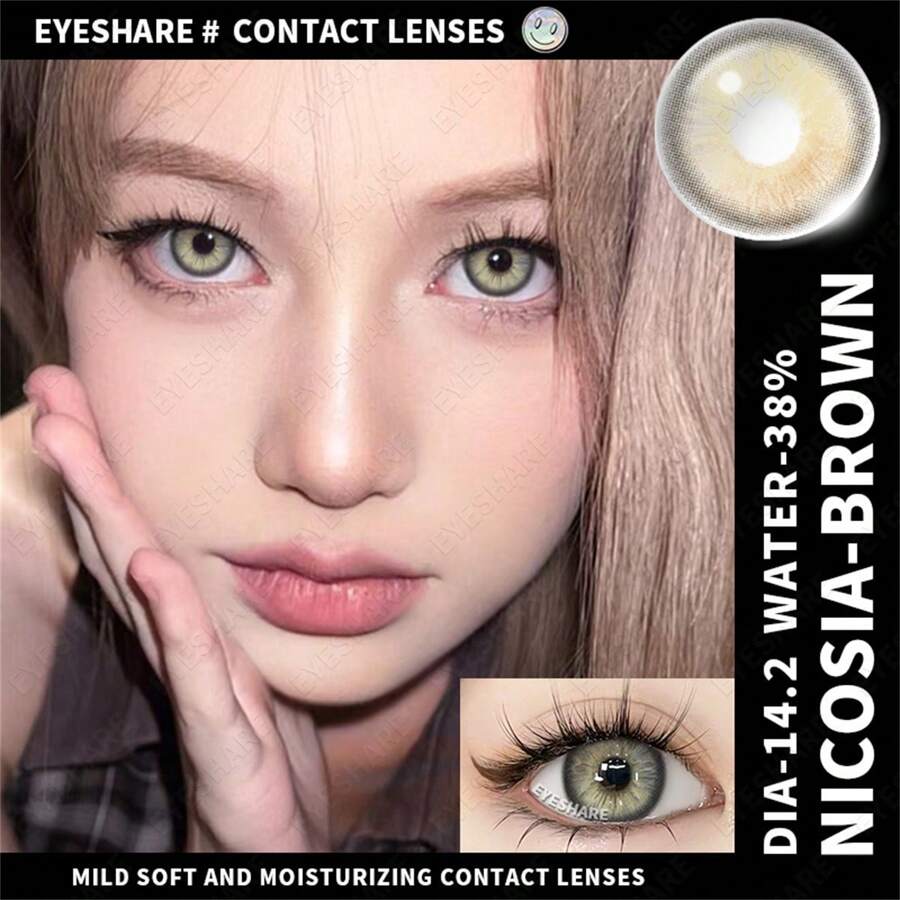 Eyeshare 1 Pair Colorful Contact Lenses For Eyes Fashion Blue Eye Lenses Green Lenses Gray Eye ...