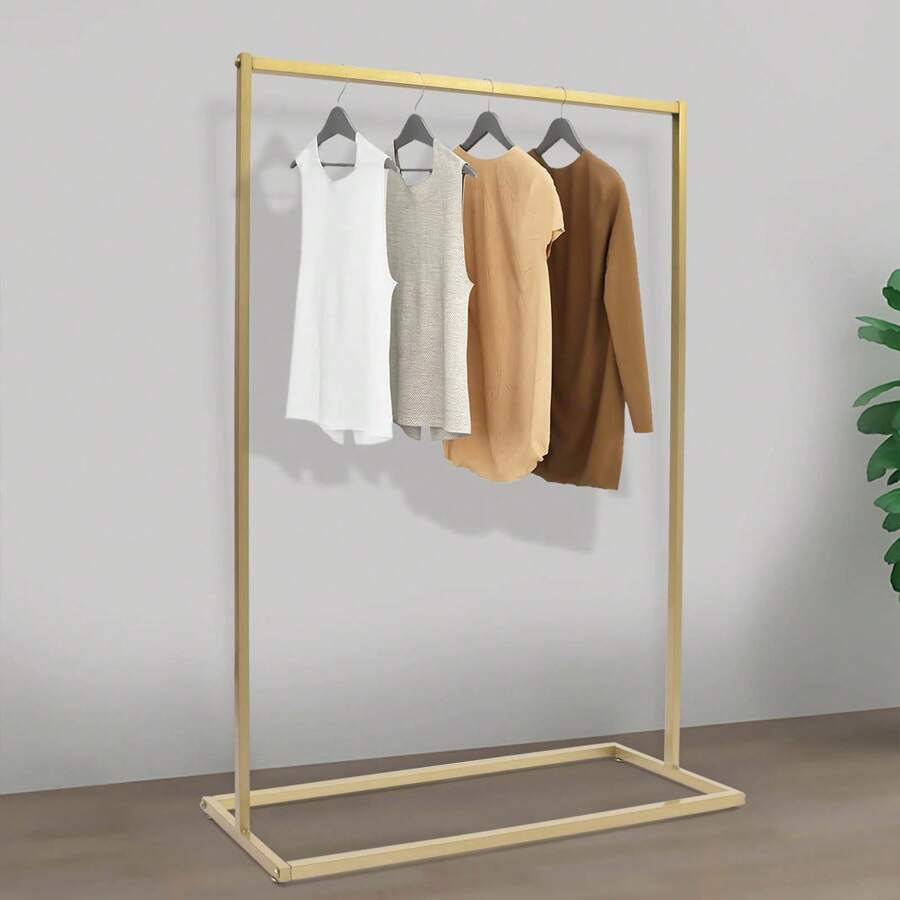Clothes Display Stand Metal Garment Rack Clothes Rail Free Standing ...