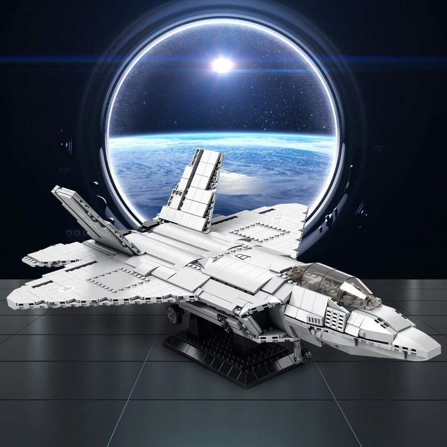 JMBricklayer F-22 Raptor Fighter Jet Building Block Set, Military ...