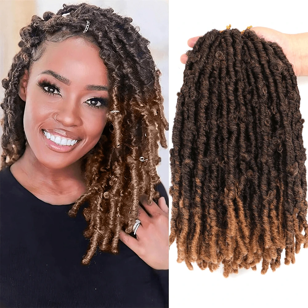 Cabello crochet de trenzas de mariposa de 10/12/14 pulgadas, 1/6 ...