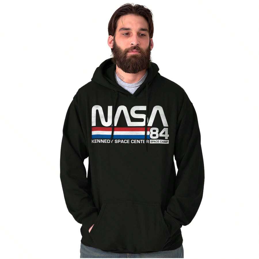 Vintage NASA Kennedy Space Center Hoodie Sweatshirt Men | SHEIN USA