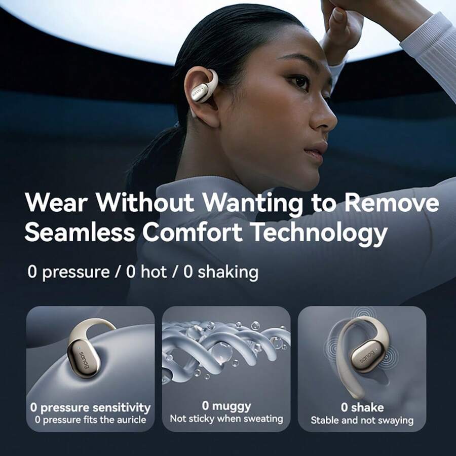 sanag Sanag C16S Wireless Open Ear Earphones With 56H Long Battery Life Dolby-Level Panoramic ...