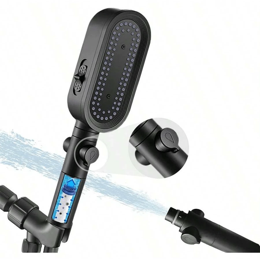 1 Pc Microphone Water Booster Shower Head - Handheld High Pressure ...