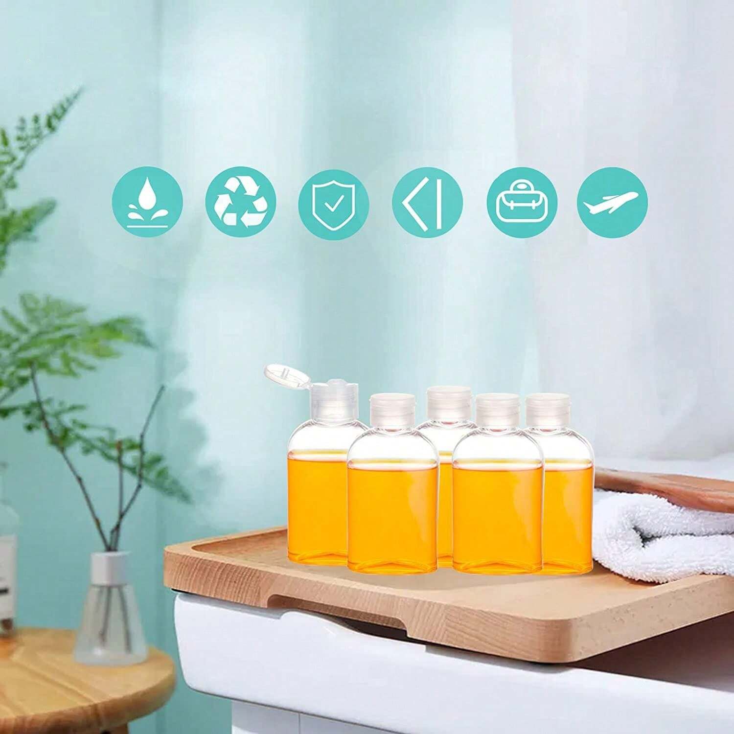 12 Pack Plastic Flip Top Refillable Bottles, Plastic Hand Sanitizer ...