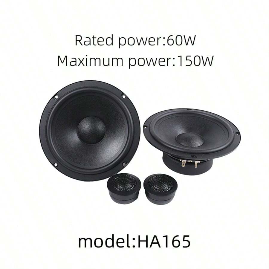 Car Audio Full Range Speaker 6.5-Inch Mid Low Frequency Speaker 2-Inch High Frequency Speaker ...