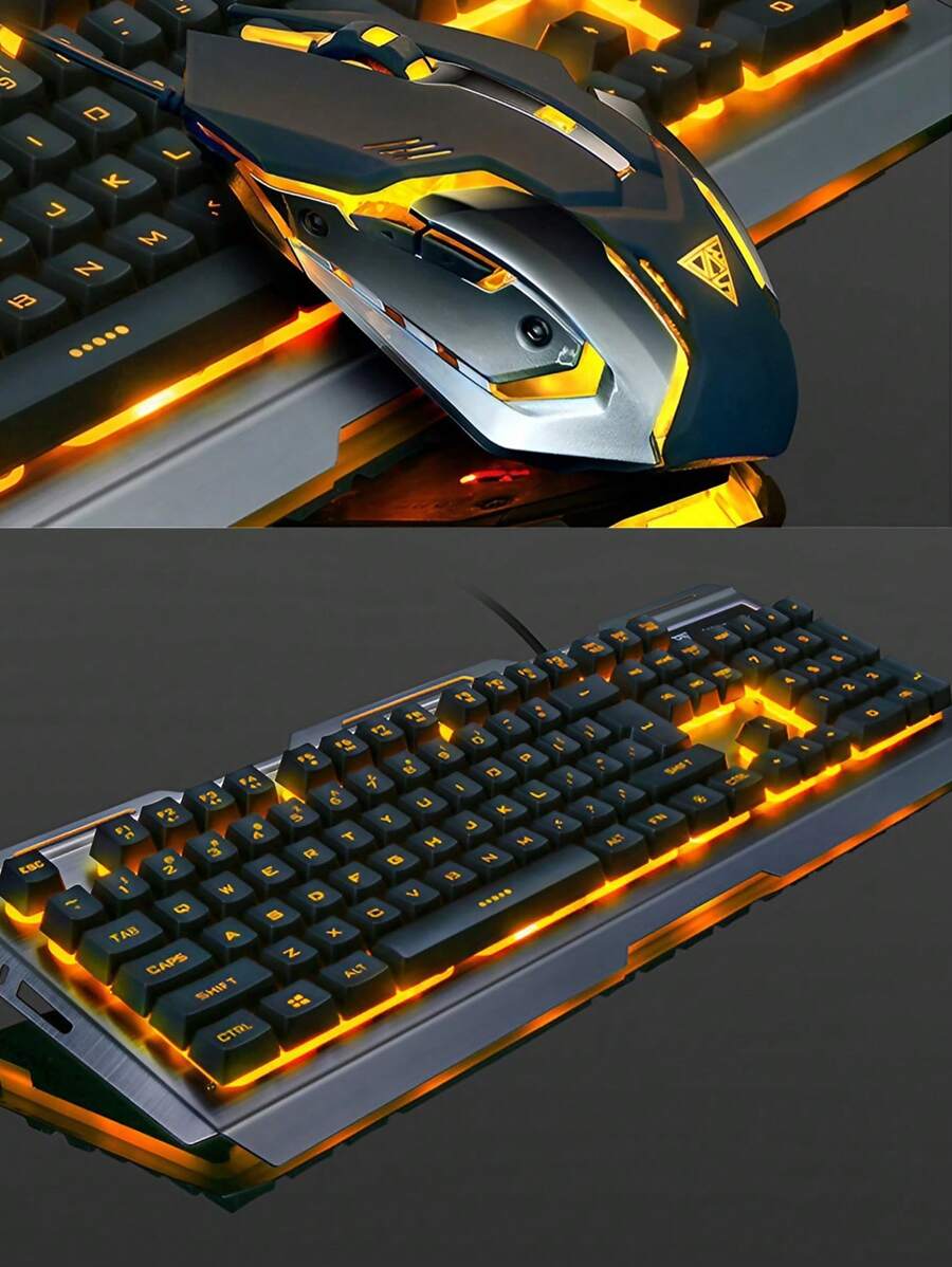 STONEGO USB Wired Gaming Keyboard Gamer Professional Mouse Set Led ...